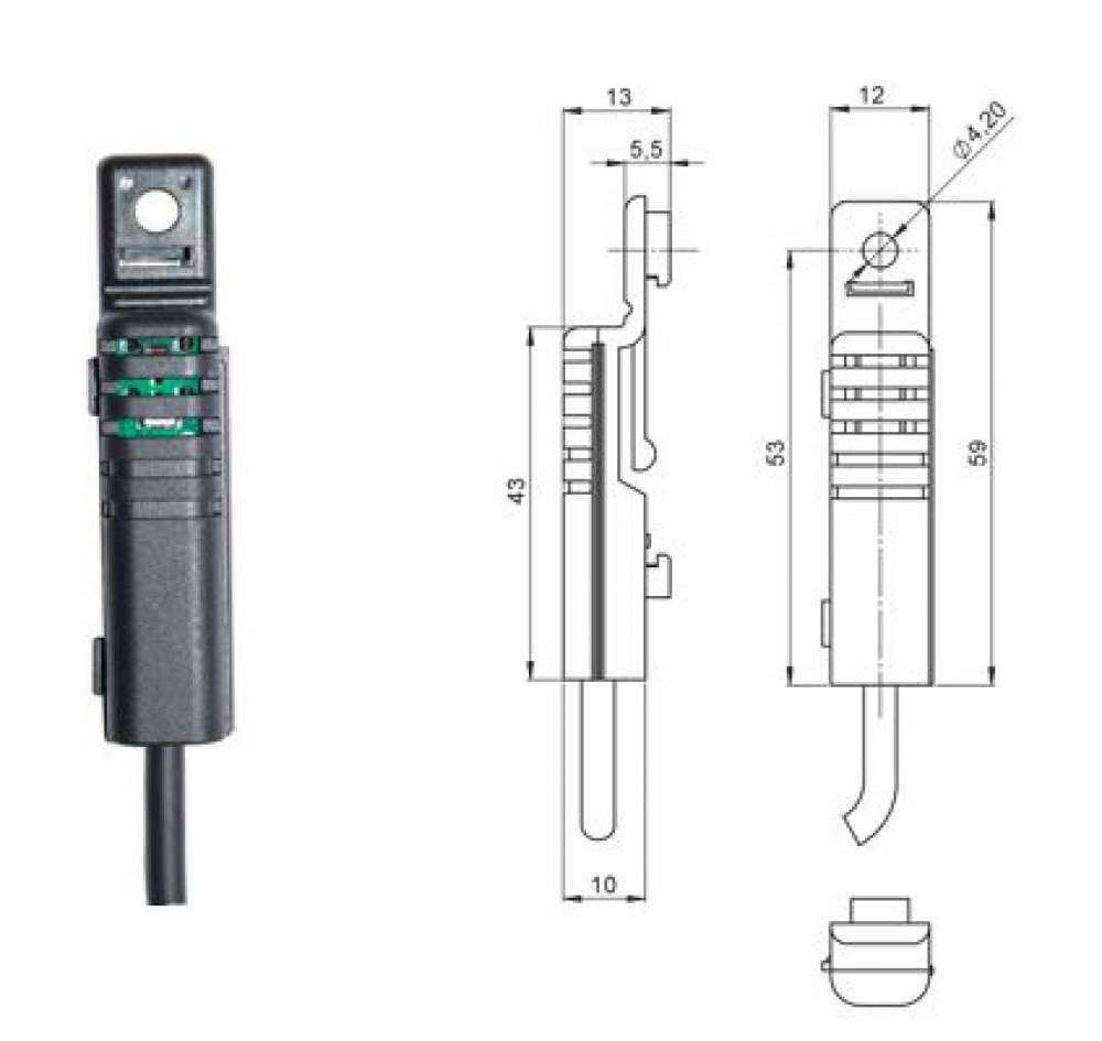 Buy STEGO, SENSOR, SEN 073, DIN RAIL AND SCREW MOUNT, 2M CABLE, TEMP ...