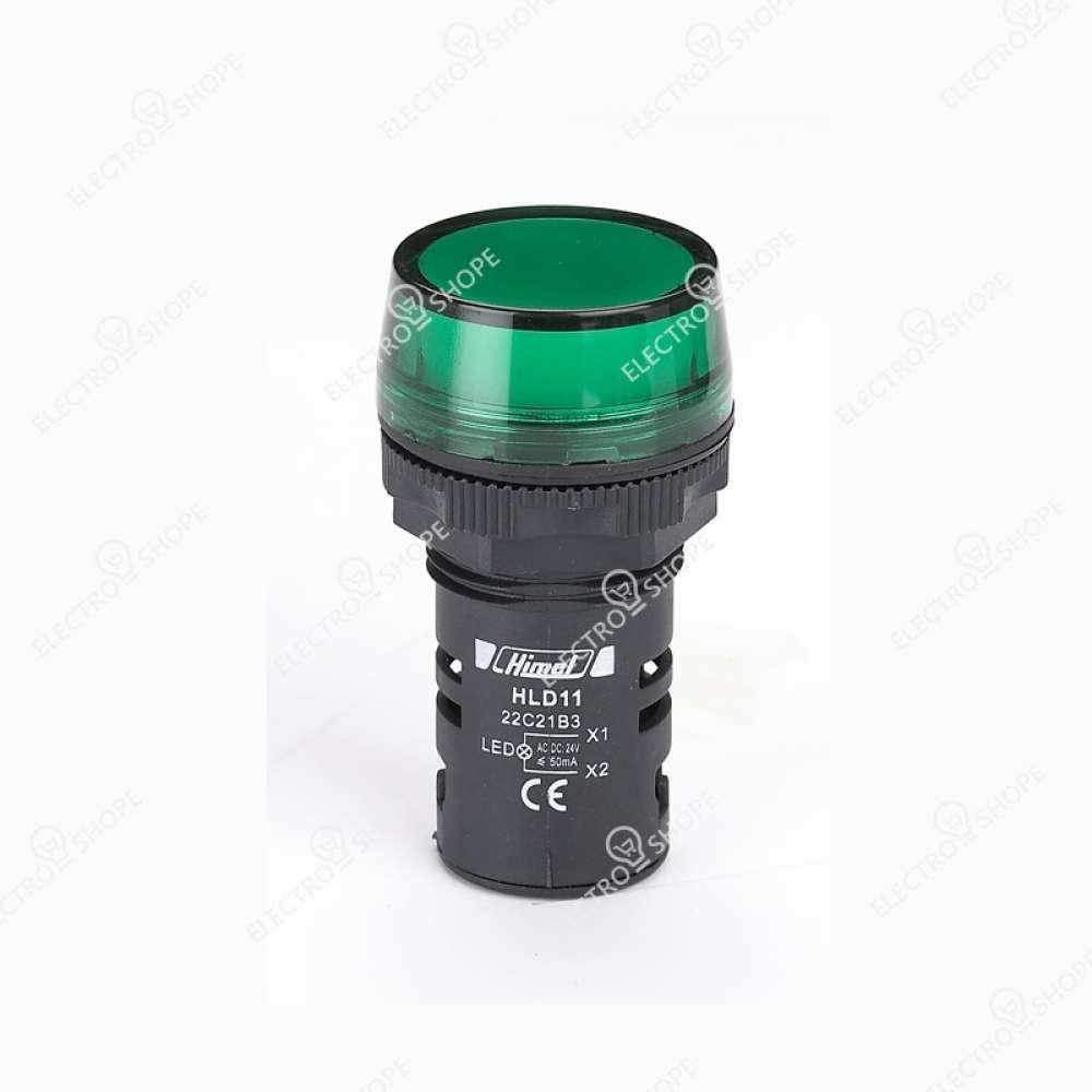 HIMEL -HLD1122C41N8- LED ILLUMINATED PUSH BUTTON METAL YELLOW 2NO 220V ...