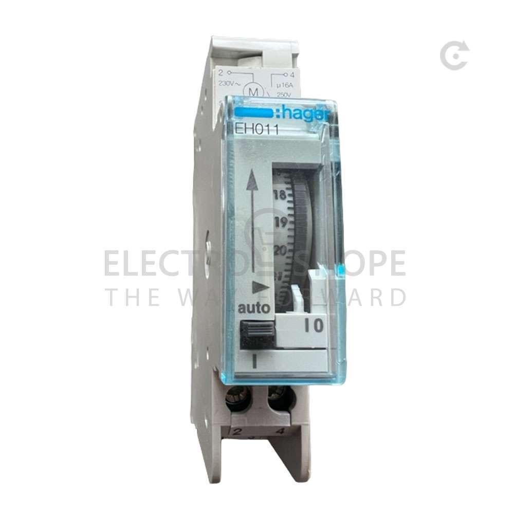Buy HAGER, DAILY TIME SWITCH, DIN-RAIL, 80x18, 230V AC, 50Hz, IP20 ...